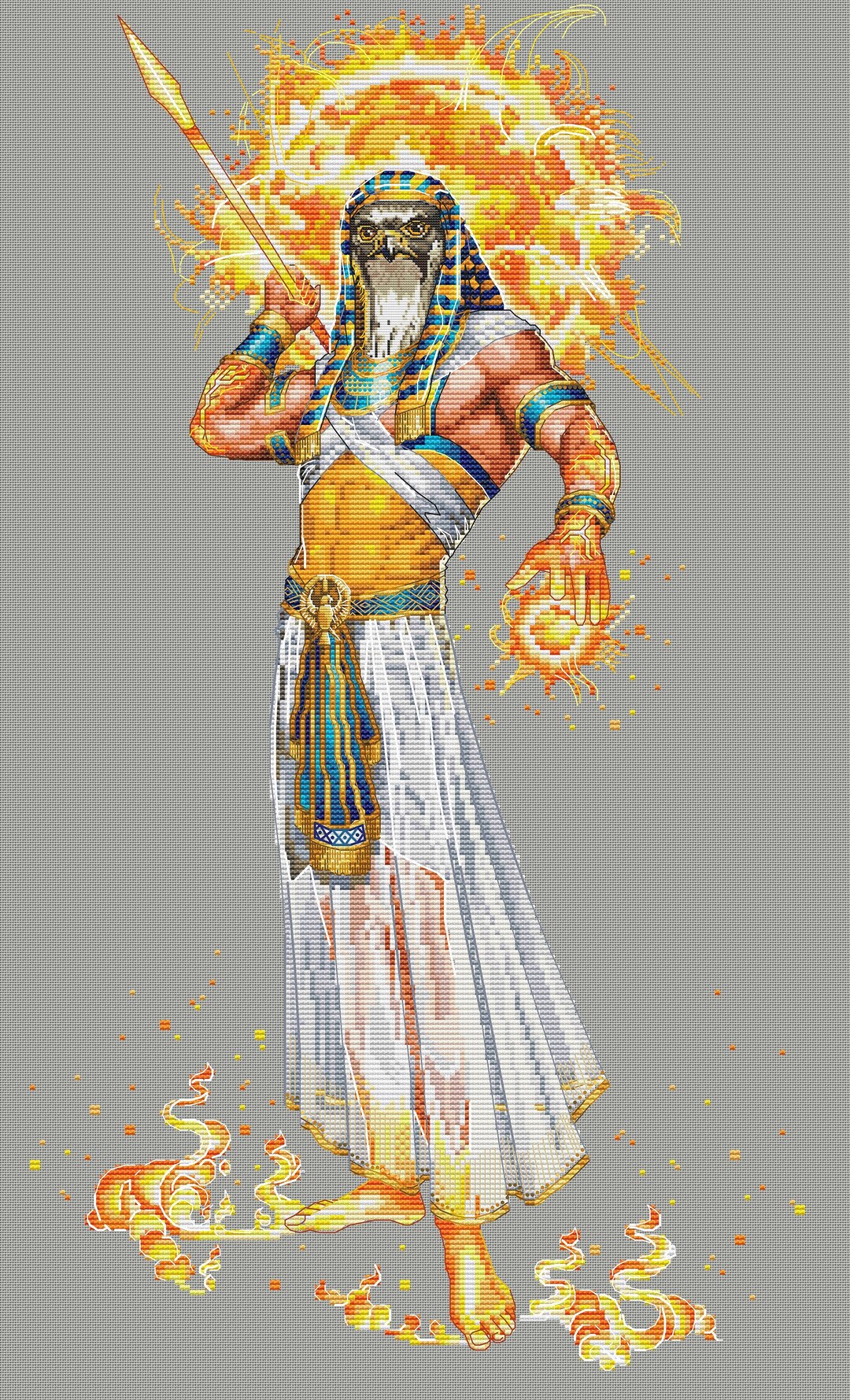 Cross Stitch Pattern RA God of the Sun - Etsy