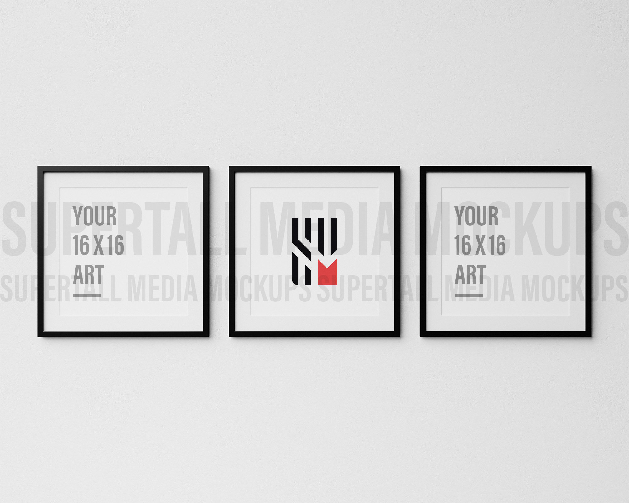 Three Square Frames PSD Mockup Triptych Mockup 1:1 Frame - Etsy