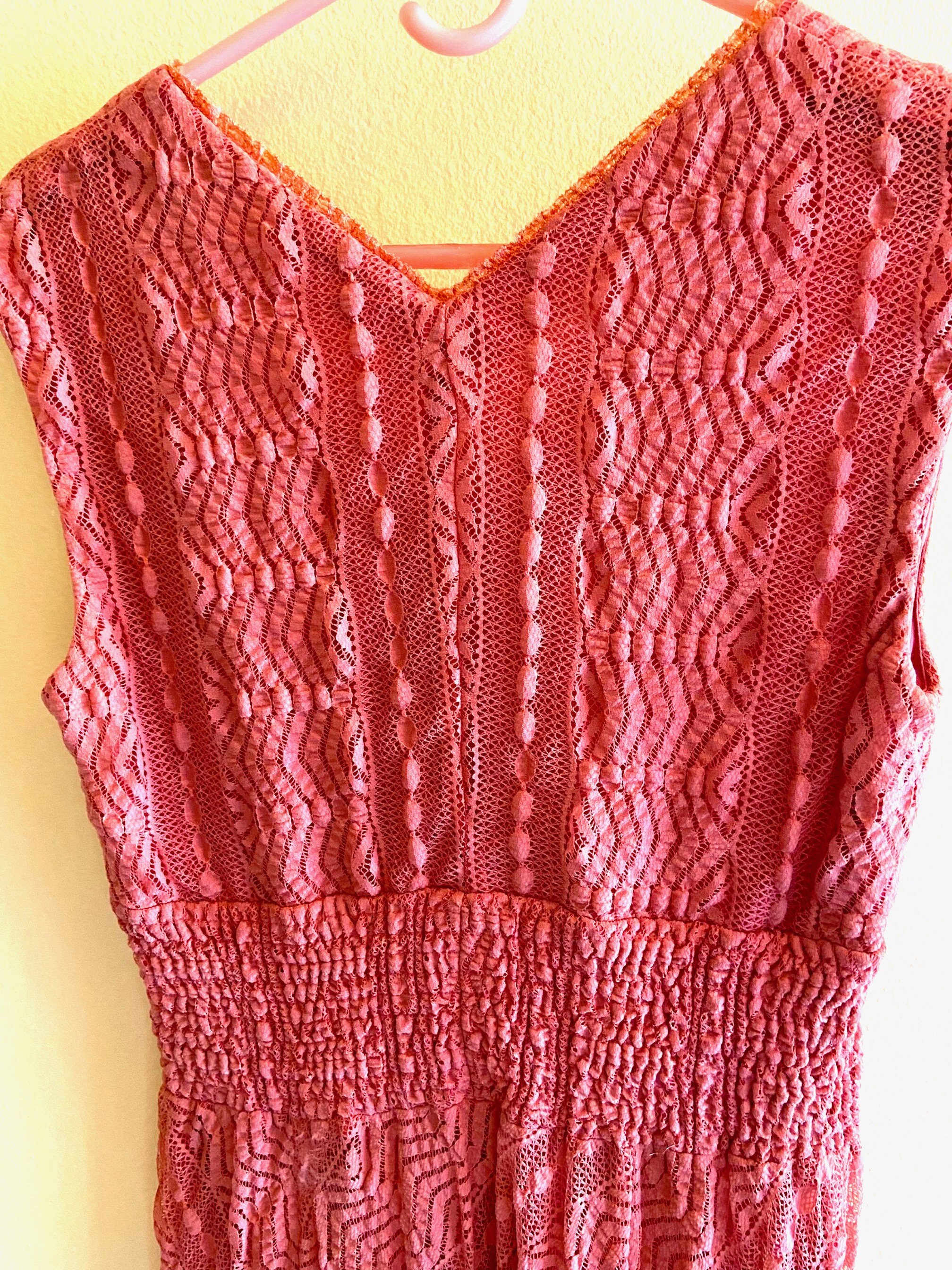 Coral Textured Stretch Dress for Summer Travel - Etsy