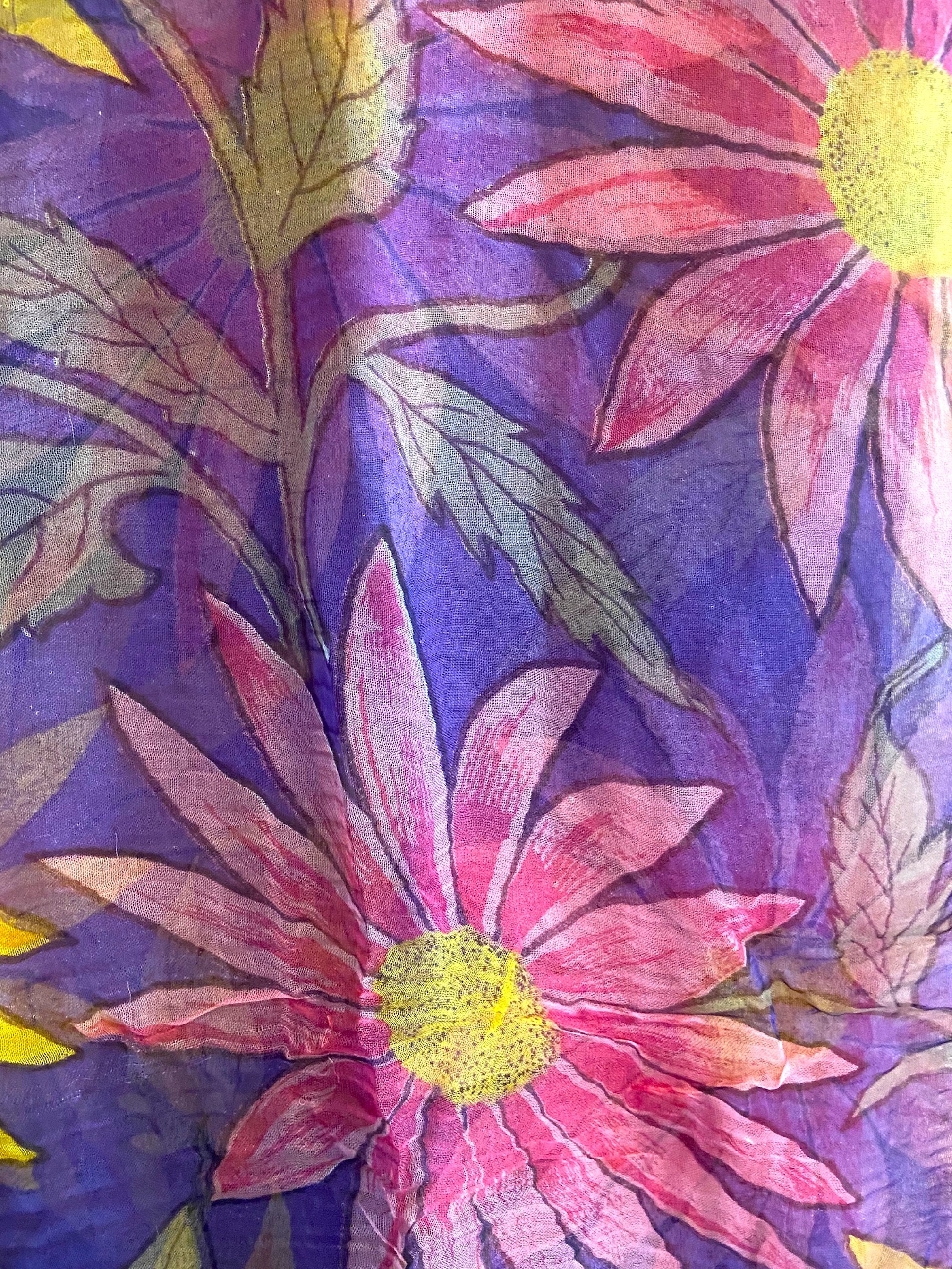 Sheer Sunflower Summer Scarf - Etsy