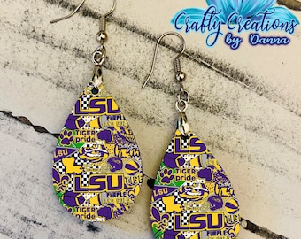 Lsu Tiger Earrings - Etsy