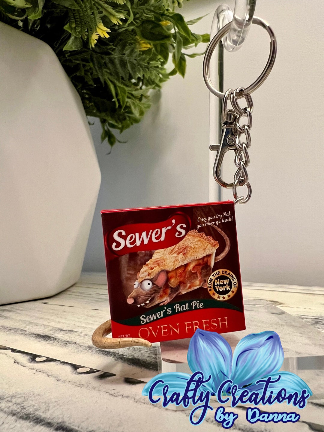Sewer's Rat Pie GROSS Keychain - Etsy