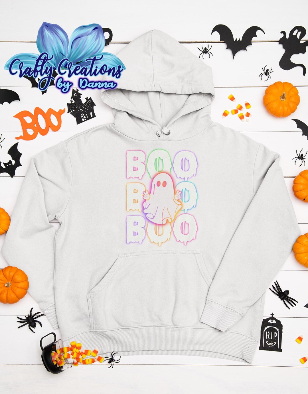 Neon BOO Ghost DIGITAL Design .PNG File - Etsy