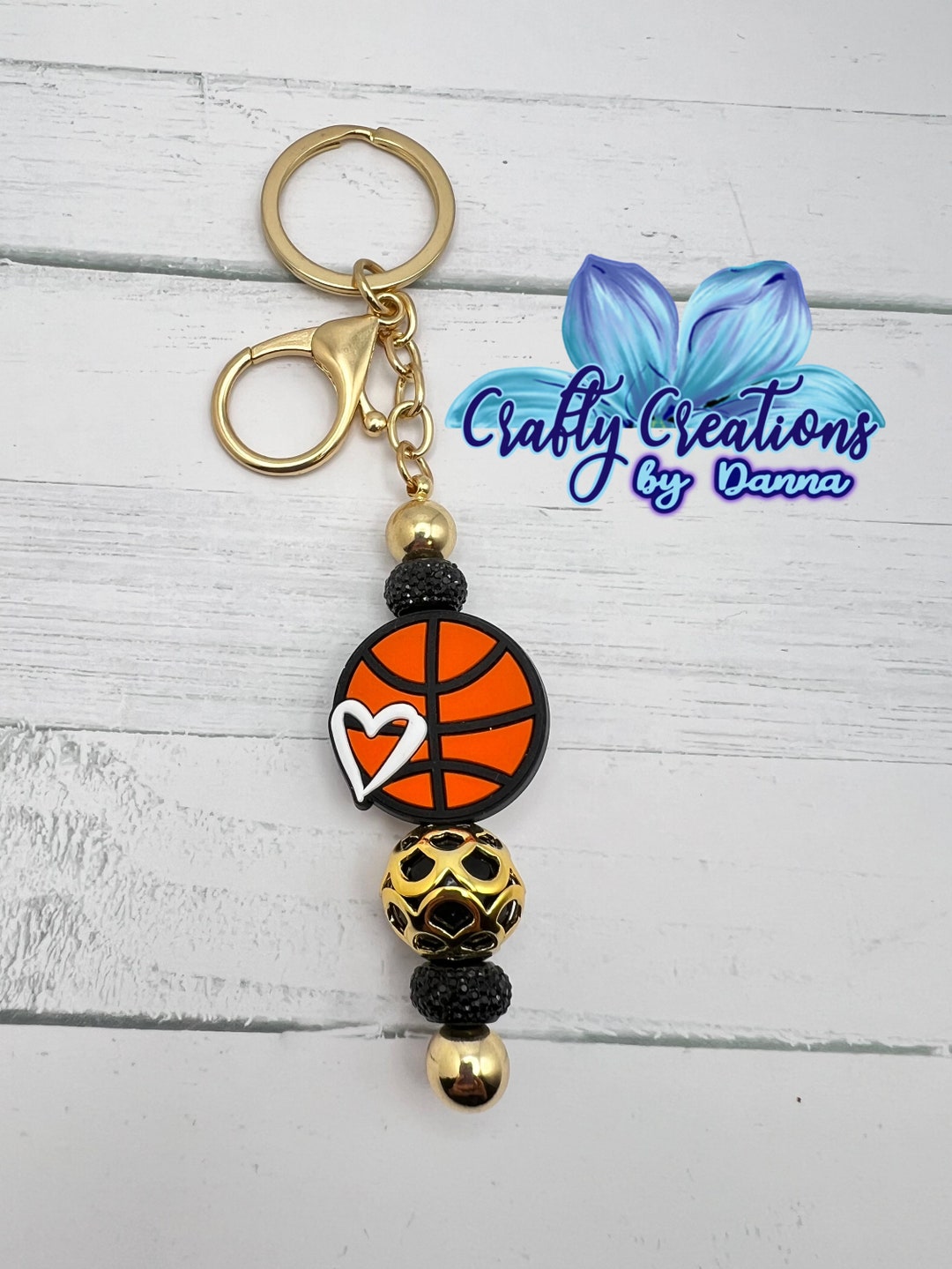 Basketball Silicone Bead Keychain - Stylish Accessory - Etsy