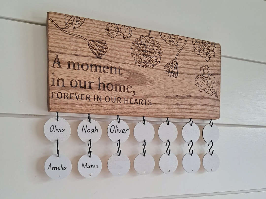 Foster Family Board - Names of Foster Children - Wall Hanging Made of ...