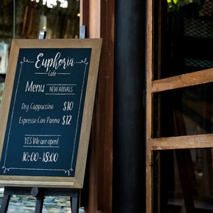 Modern Rustic Farmhouse Chalkboard With Optional Chalk Ledge - Dark ...