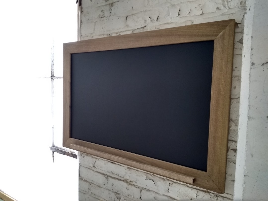 Modern Rustic Farmhouse Chalkboard With Optional Chalk Ledge - Dark ...