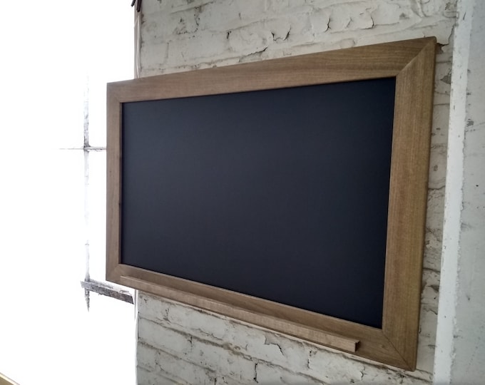 Modern Rustic Farmhouse Chalkboard With Optional Chalk Ledge - Dark ...