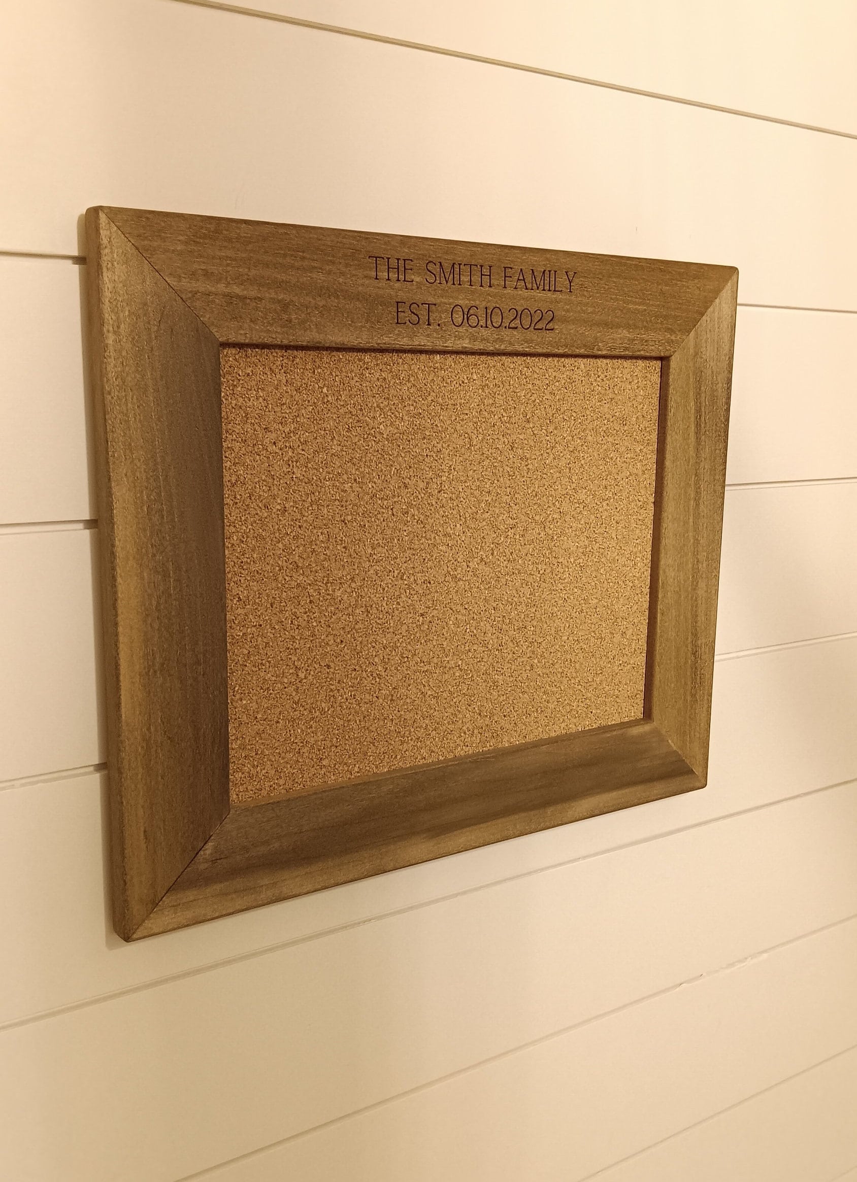 Personalized Cork Board / Bulletin Board - Dark Walnut Frame - Various ...