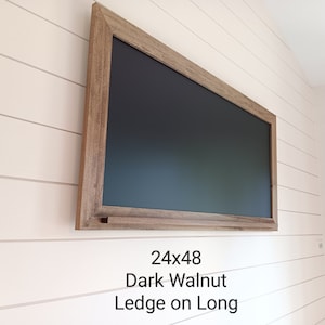Modern Rustic Farmhouse Chalkboard With Optional Chalk Ledge - Dark ...