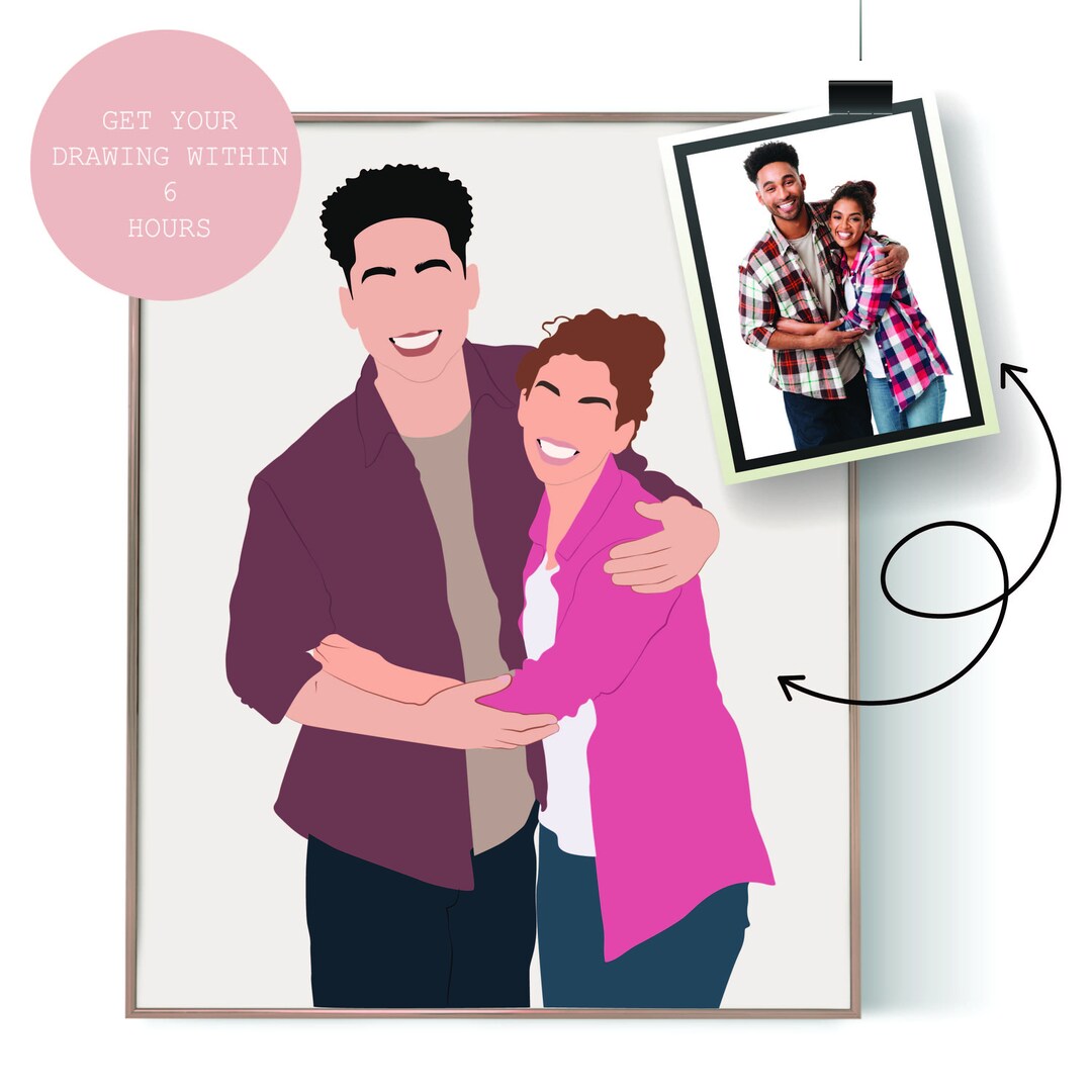 Faceless Portrait, Custom Illustration, Personalised Photo, Photo ...
