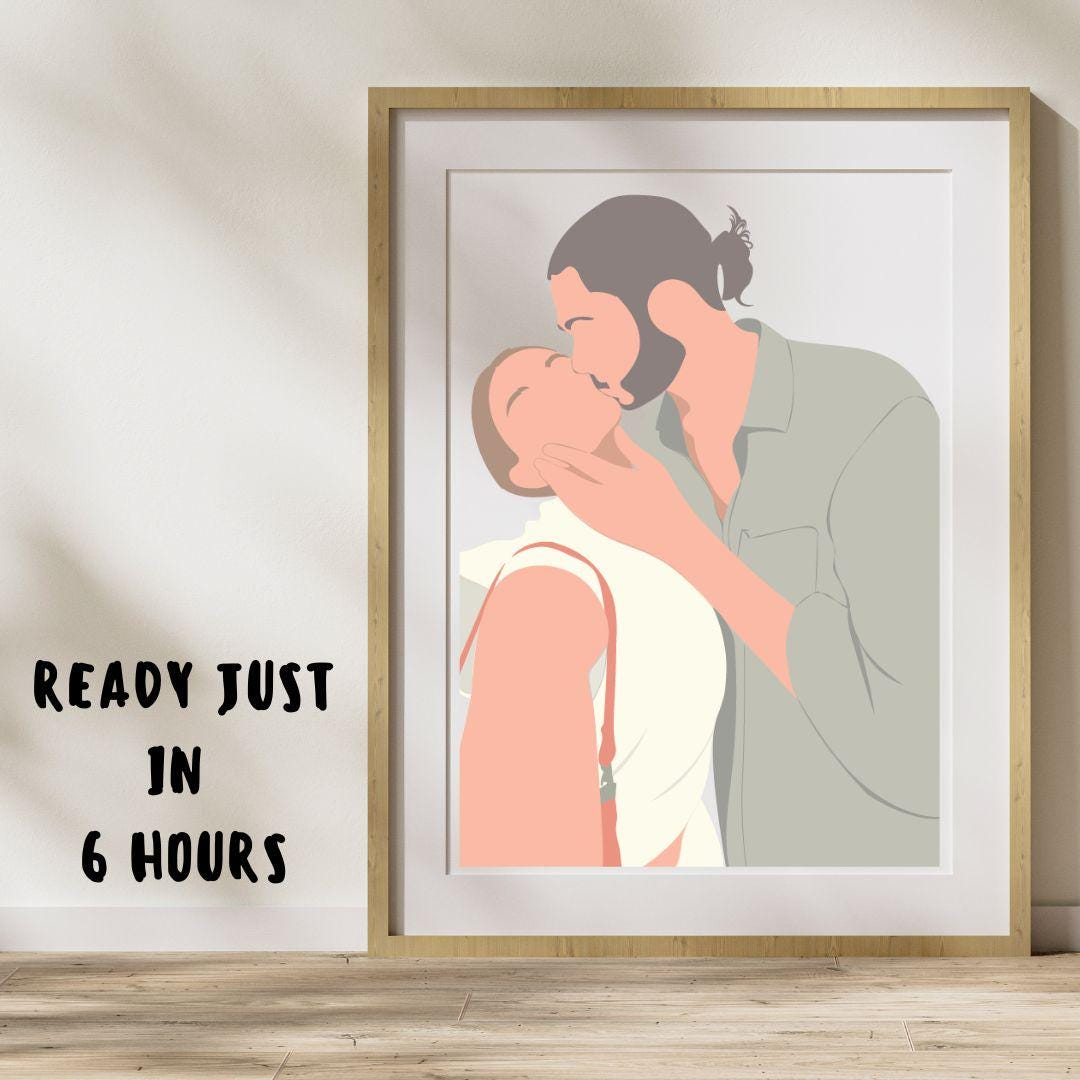 Faceless Portrait, Custom Illustration, Personalised Photo, Photo ...