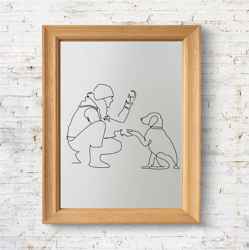 Custom Line Art Portrait From Photo Custom Line Drawing Line - Etsy