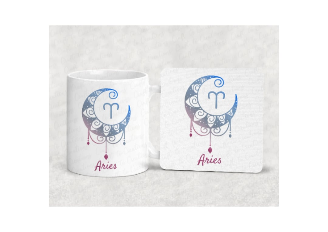Astrology Zodiac Star Sign Design, Moon Crescent, Multi-coloured ...