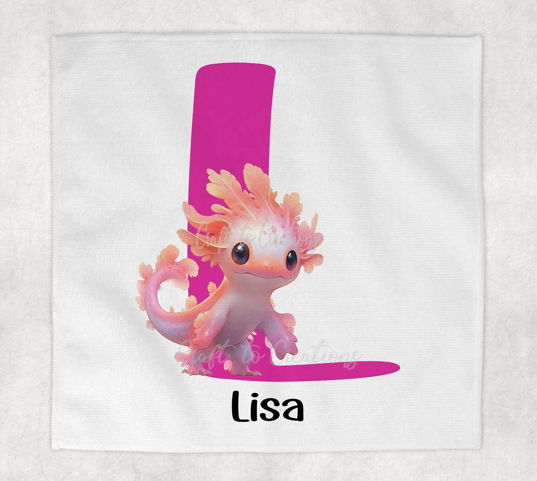 Axolotl Alphabet on a Notebook/notepad/book With or Without a Name On ...