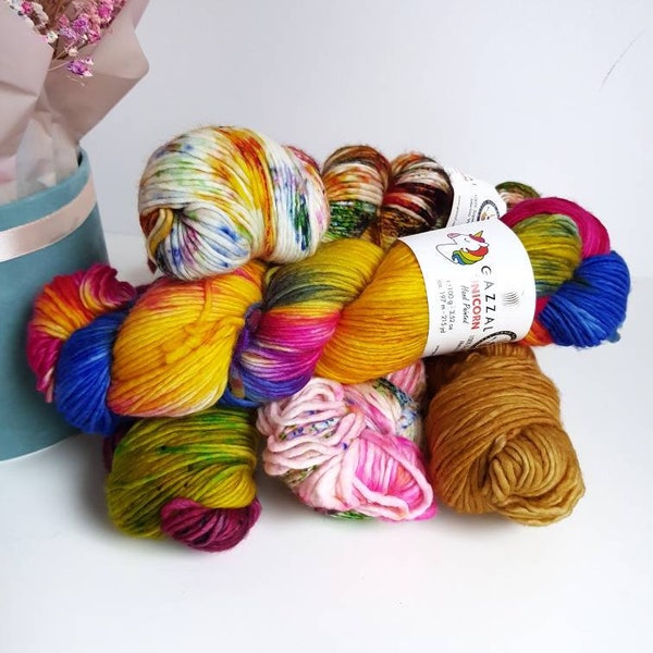 Multicolor Wool Yarn - Etsy
