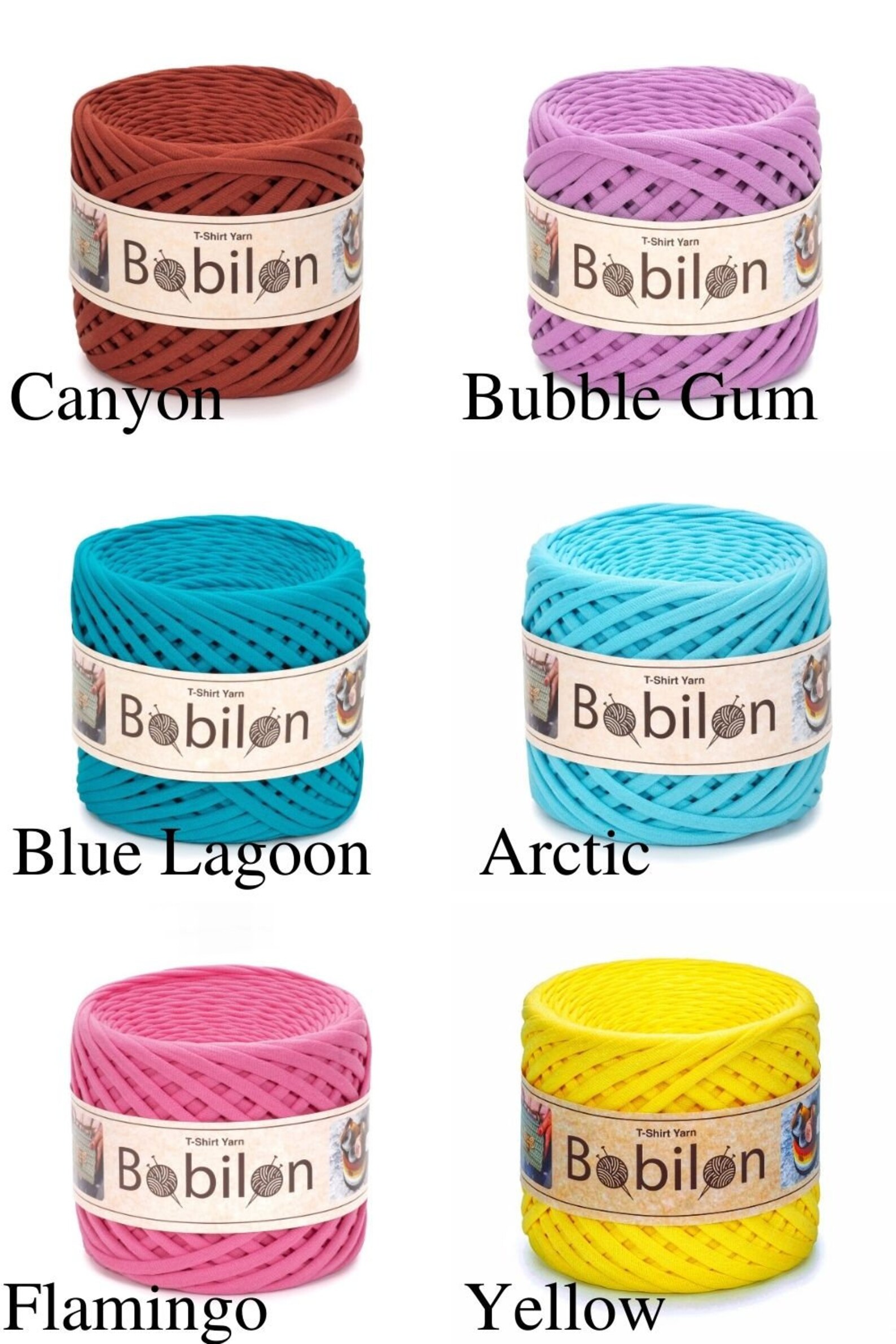 Bobilon T-shirt Yarn Medium 7-9mm Crochet Super Bulky Cotton - Etsy