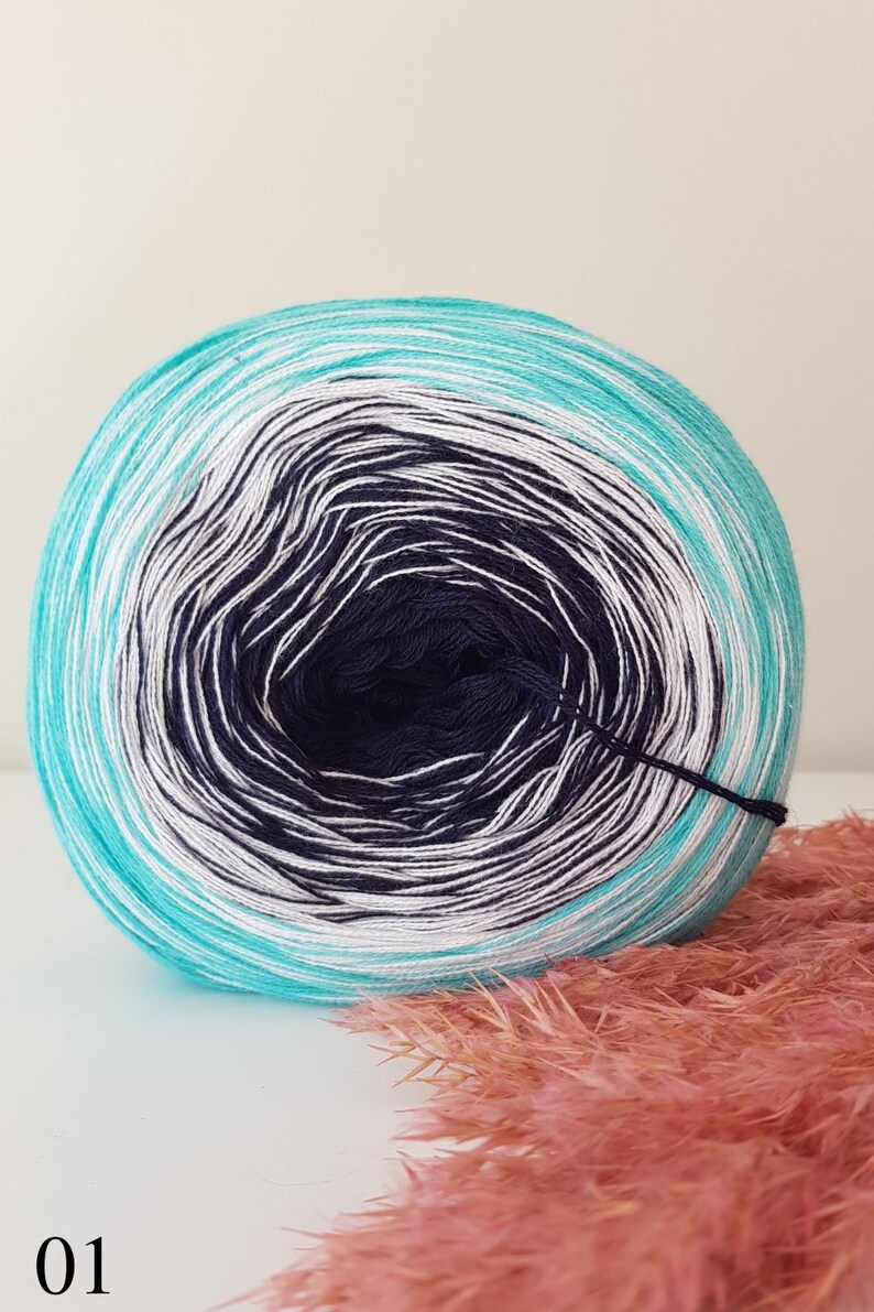 Gradient Cotton Cake Yarn Fingering Weight Yarn Cotton - Etsy