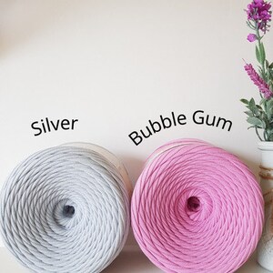 Bobilon T-shirt Yarn Medium 7-9mm, Crochet Super Bulky Cotton Yarn ...