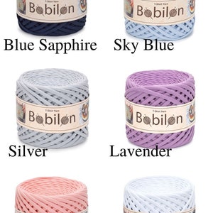 Bobilon T-shirt Yarn Medium 7-9mm Crochet Super Bulky Cotton - Etsy