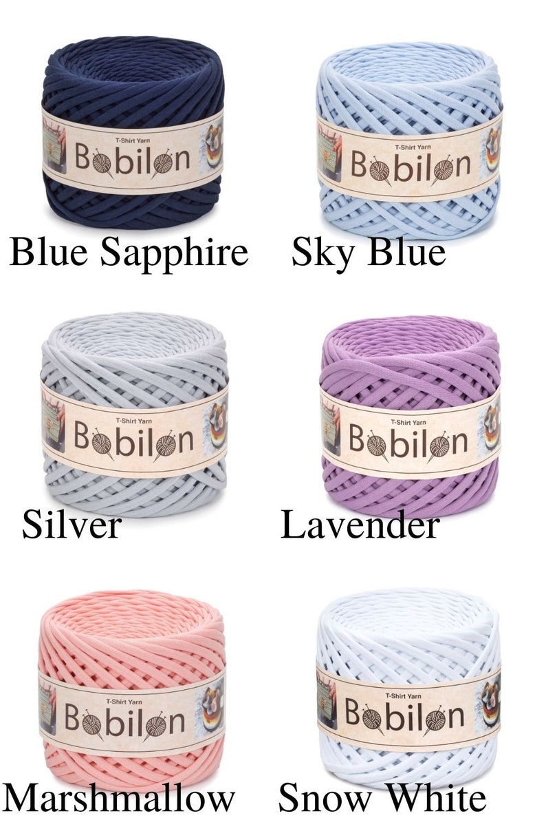 Bobilon T-shirt Yarn Medium 7-9mm Crochet Super Bulky Cotton - Etsy