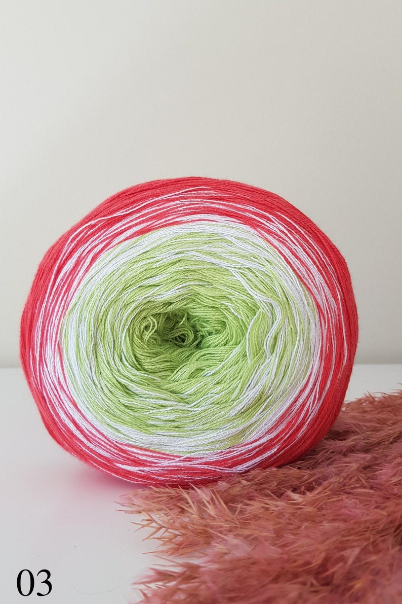 Gradient Cotton Cake Yarn Fingering Weight Yarn Cotton - Etsy