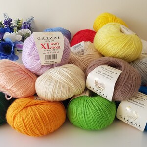 Gazzal Baby wool XL Aran yarn Merino wool yarn worsted | Etsy