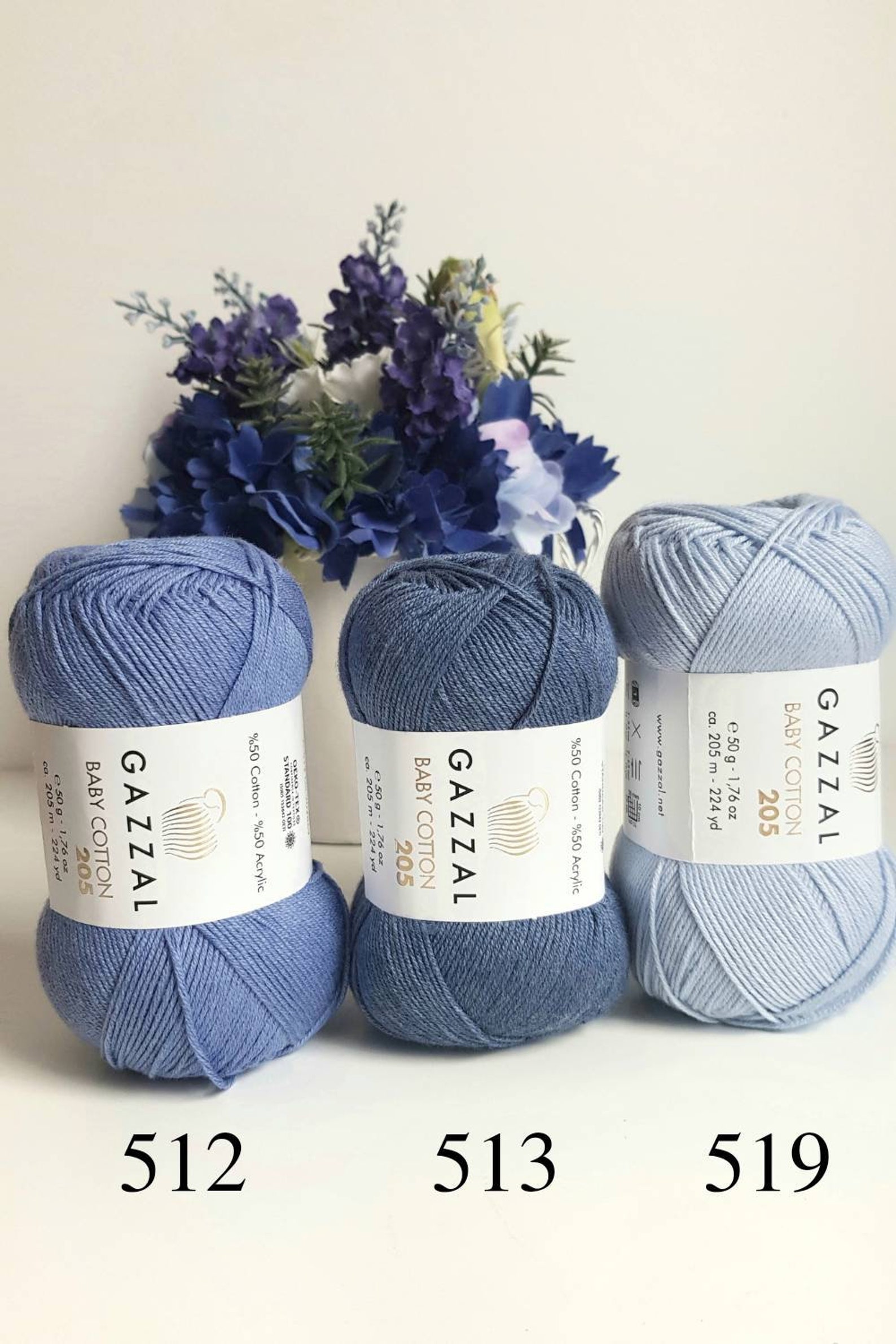 Gazzal Baby Cotton 205 Crochet Yarn for Amigurumi Doily - Etsy