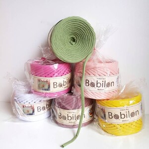 Bobilon T-shirt Yarn Medium 7-9mm Crochet Super Bulky Cotton - Etsy