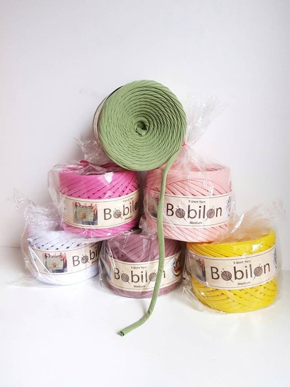 Bobilon T-shirt Yarn Medium 7-9mm Crochet Super Bulky Cotton - Etsy