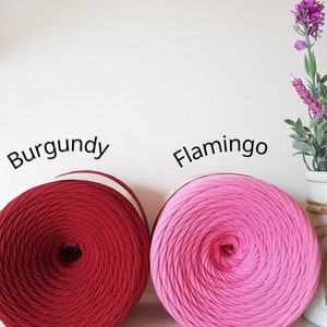 Bobilon T-shirt Yarn Medium 7-9mm, Crochet Super Bulky Cotton Yarn ...