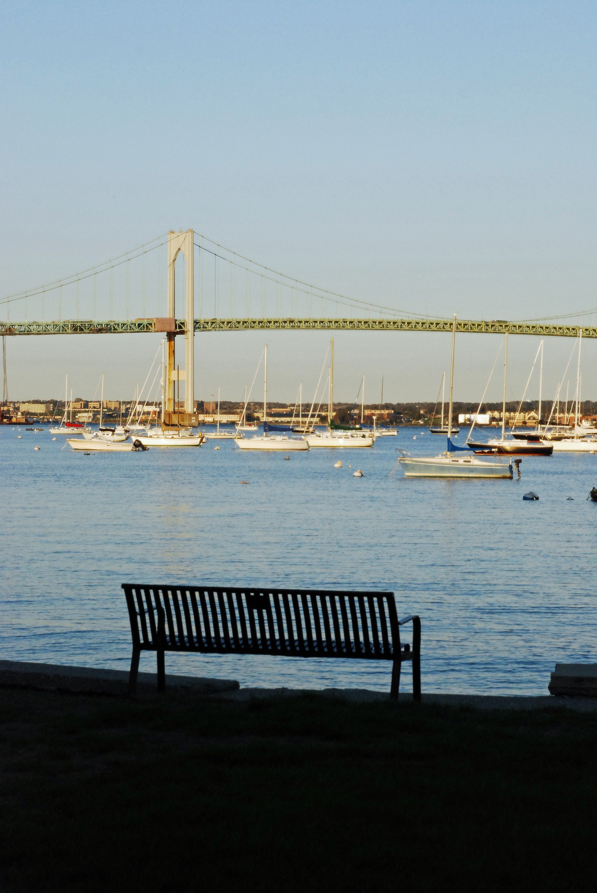 Newport Bridge Black And White Clipart