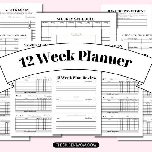 12 Week Life 12 Week Life Planner 12 Week Planner 12 Week - Etsy