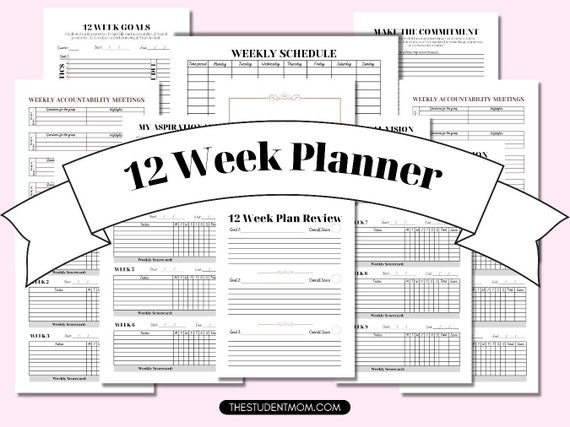 12 Week Planner | Etsy