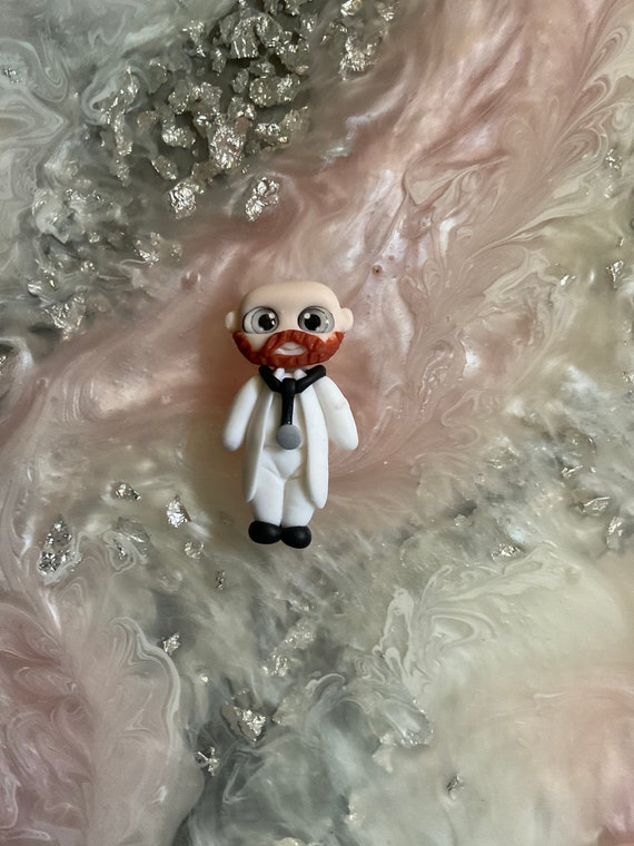 Male Doctor Clay Doll Clays for Bows Clay Bow Center Clay | Etsy