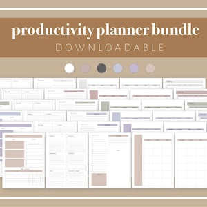 Productivity Planner Printable | Daily, Weekly, Monthly Pages ...