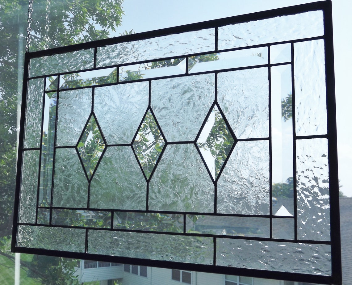 Diamonds With Clear Textures, Stained Glass Panel, Diamond Bevels ...