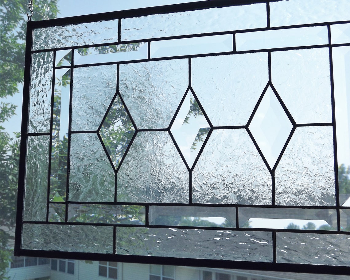 Diamonds With Clear Textures, Stained Glass Panel, Diamond Bevels ...