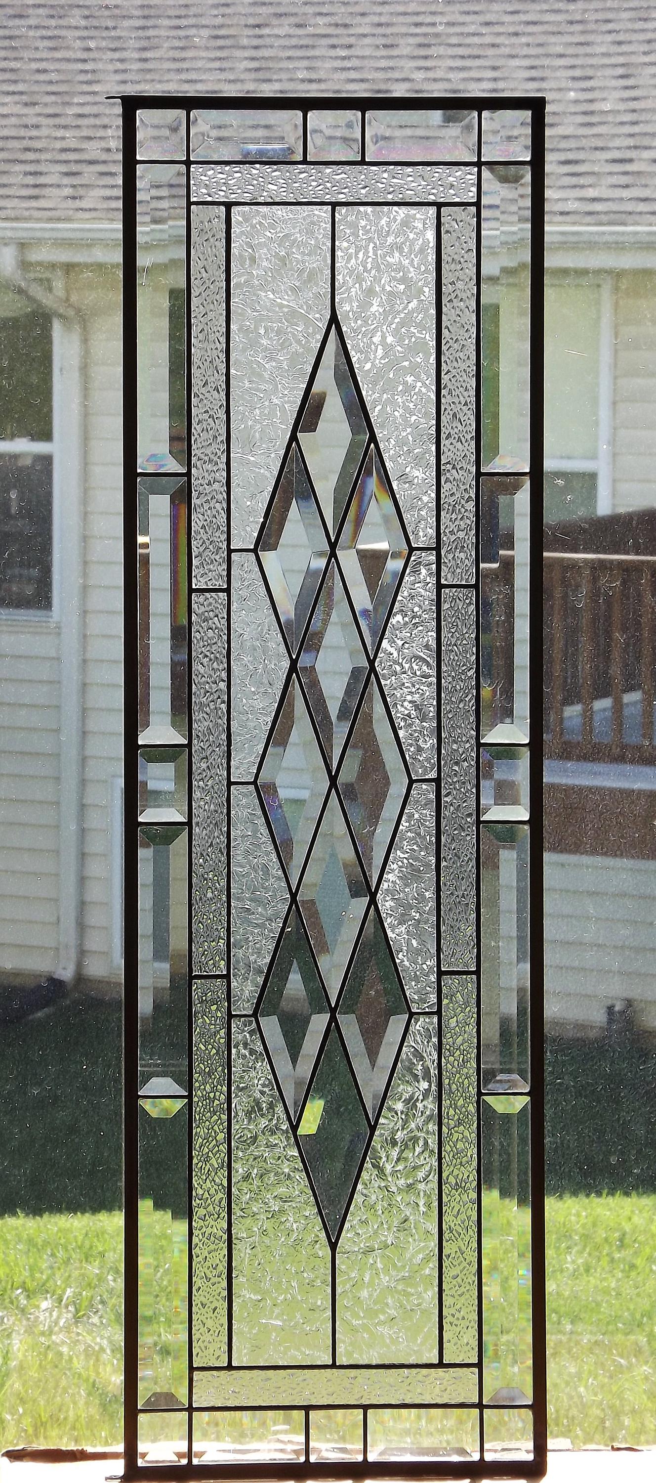 BEVELED GLASS TRANSOM, Clear Beveled Glass, Clear Textured Glass ...