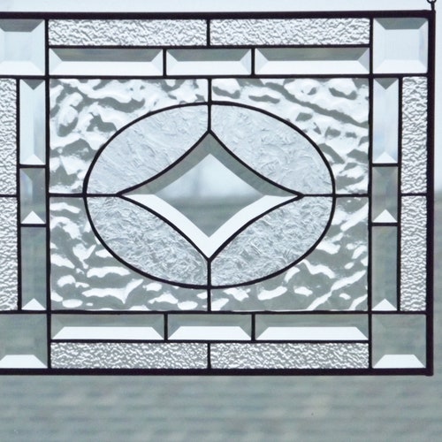 Diamonds With Clear Textures Stained Glass Panel Diamond | Etsy