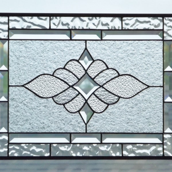 Clear Stained Glass Panel - Etsy