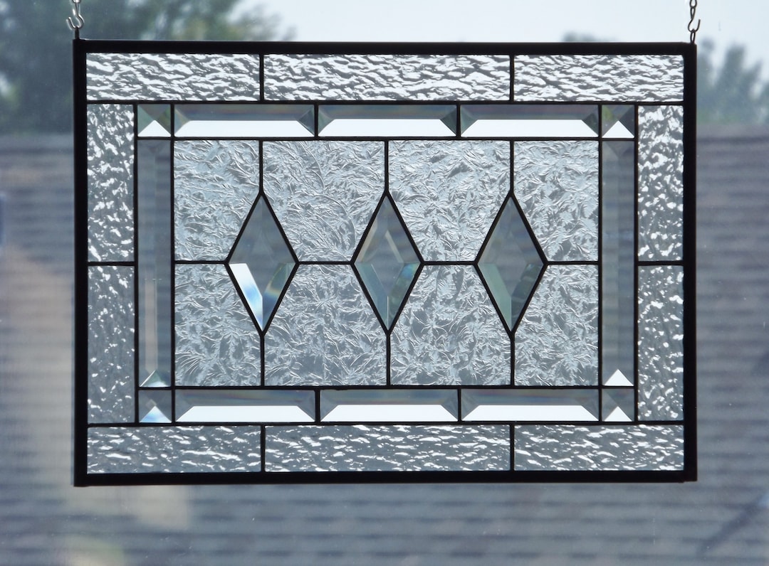 Diamonds With Clear Textures, Stained Glass Panel, Diamond Bevels ...