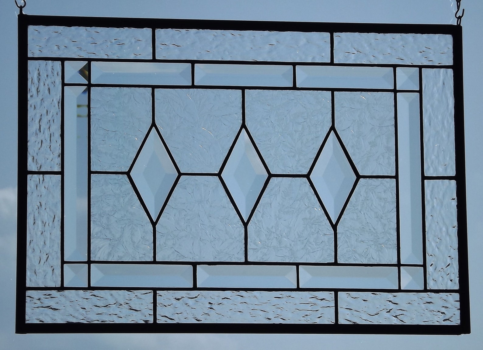 Diamonds With Clear Textures, Stained Glass Panel, Diamond Bevels ...