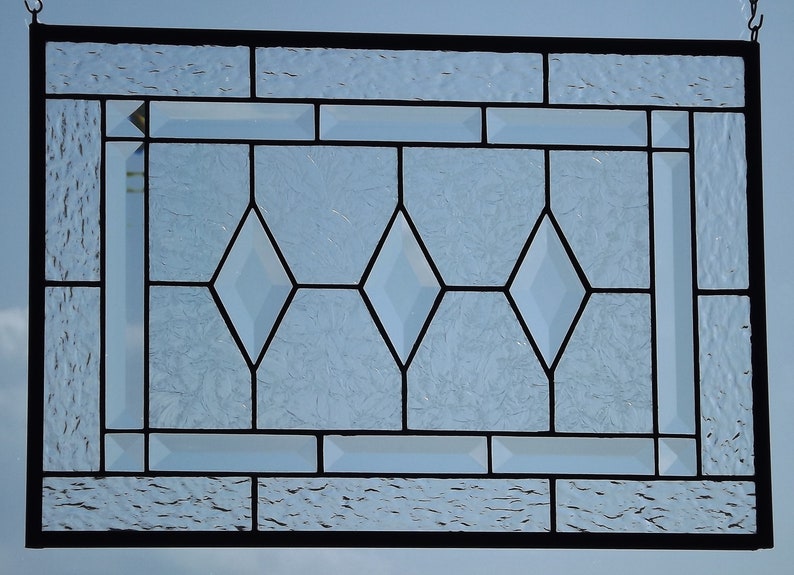 Diamonds With Clear Textures, Stained Glass Panel, Diamond Bevels ...
