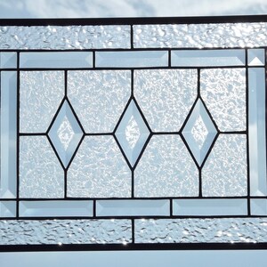 Diamonds with Clear Textures Stained Glass Panel Diamond | Etsy