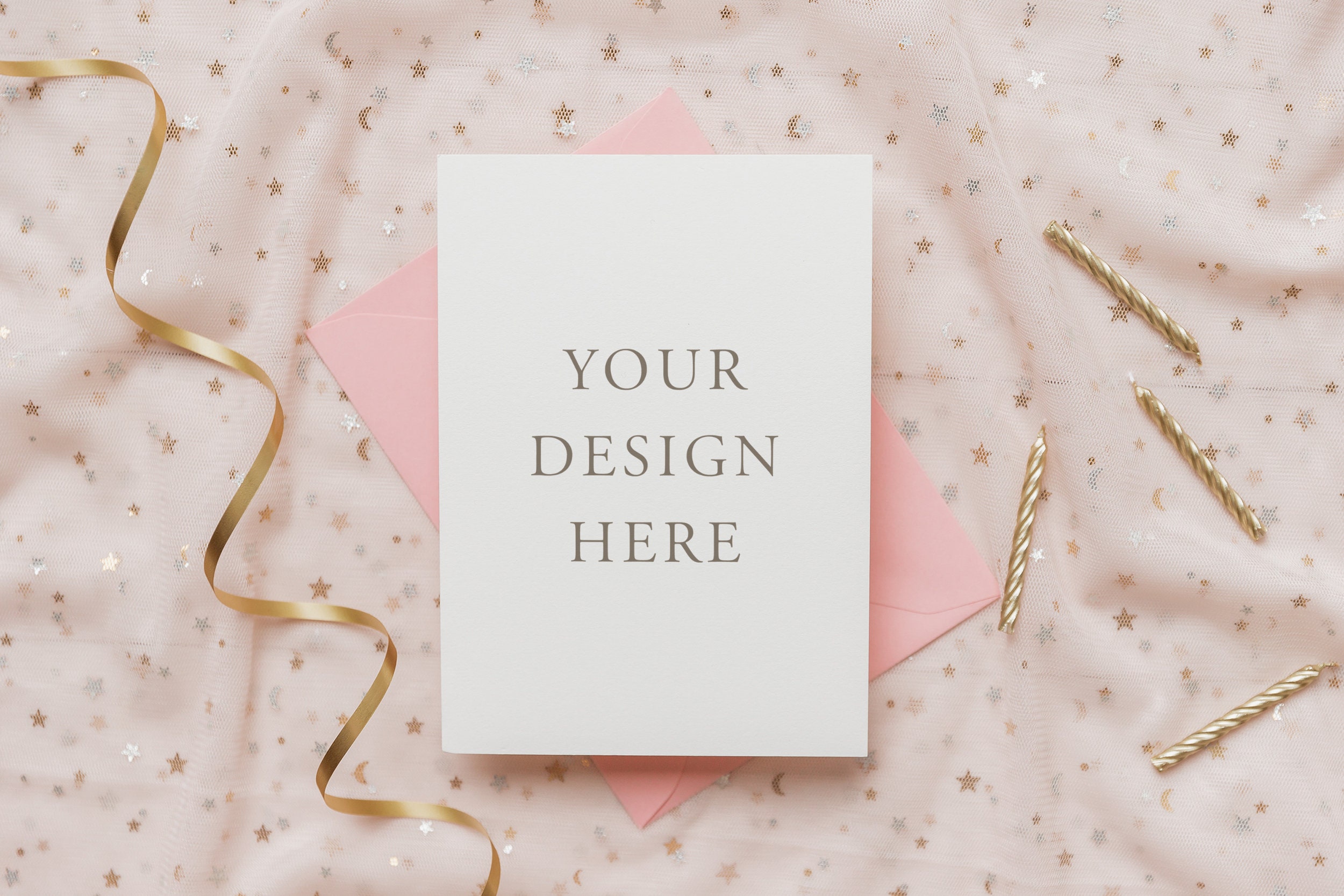 Girl Birthday Card Mockup 5x7 Birthday Invitation Mockup - Etsy