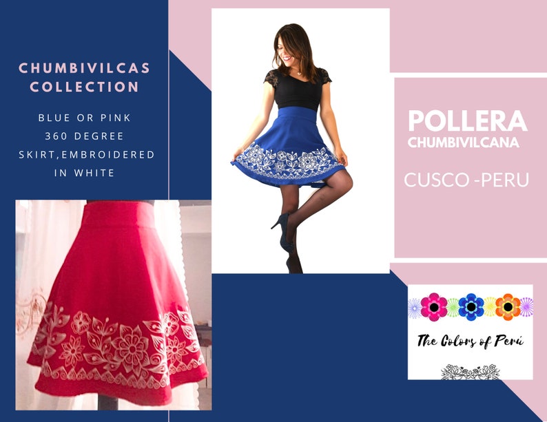 Peruvian Embroidered Skirt Pollera Chumbivilcana | Etsy