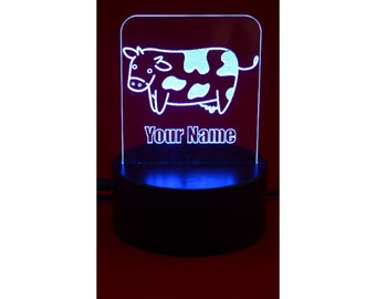 Cow Night Light Lamp - Etsy