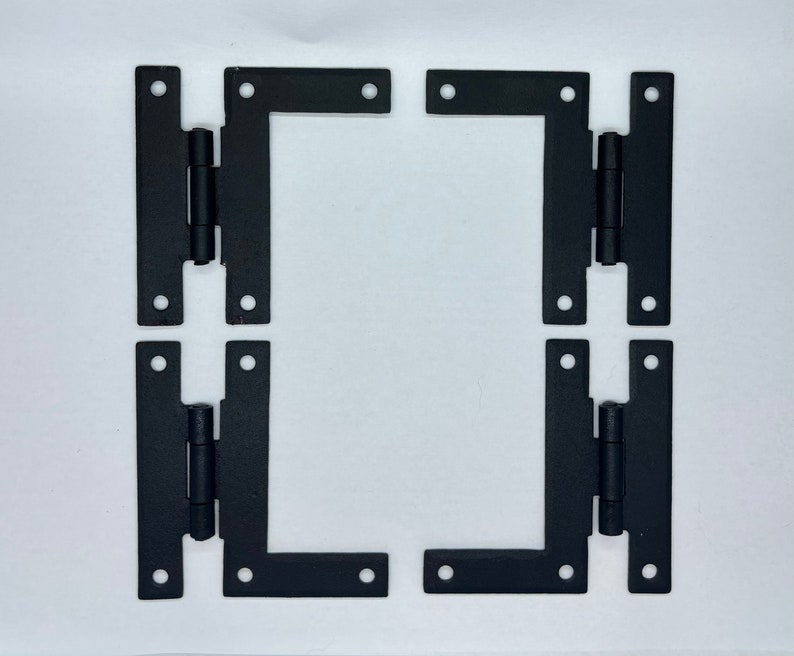 Set of 3 HL Hinges in for Cabinets and Doors in Hand Forged Steel - Etsy