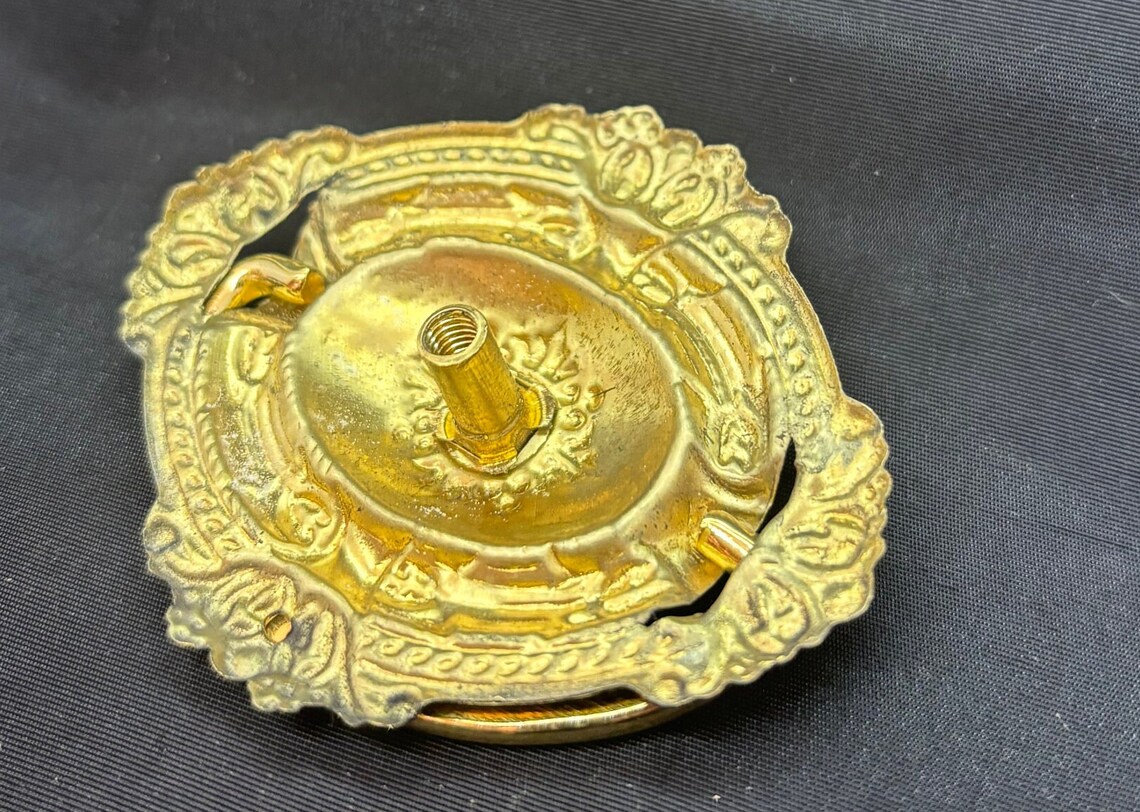 Brass Colonial Revival or Depression Era Pull With Single Mounting Post ...
